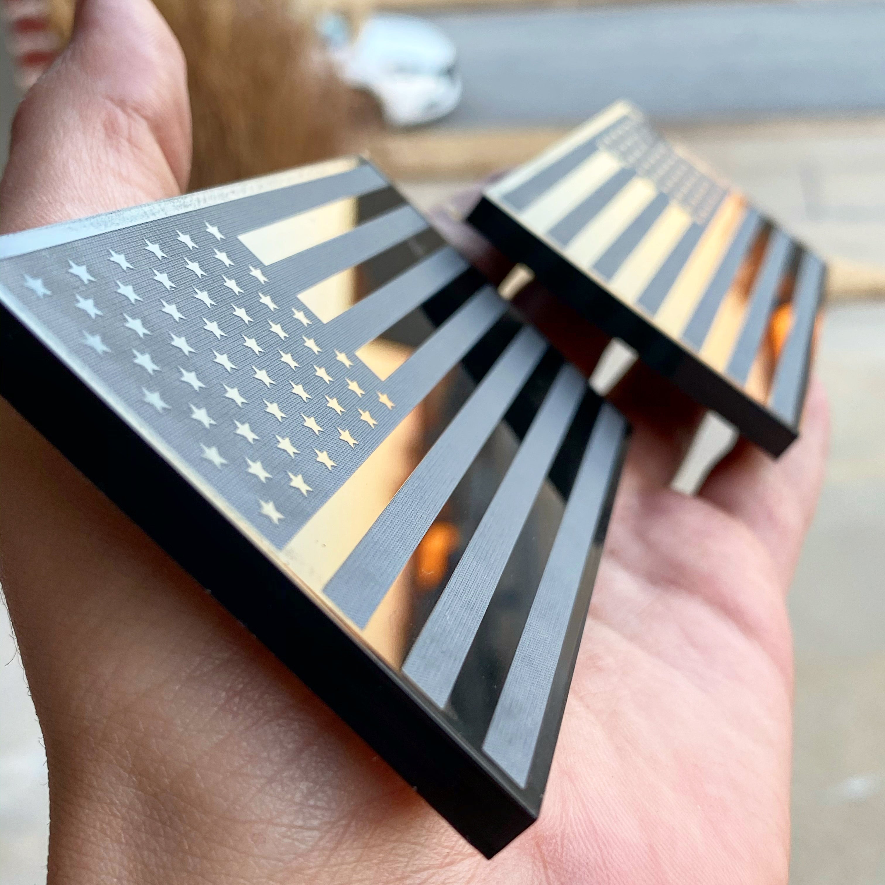 Two Black Flag Badges (reflected) – Forged Concepts